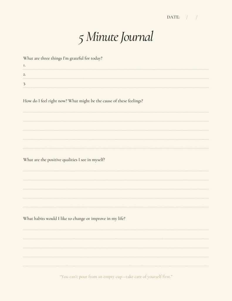 5-Minute Journal - thebrewingmind